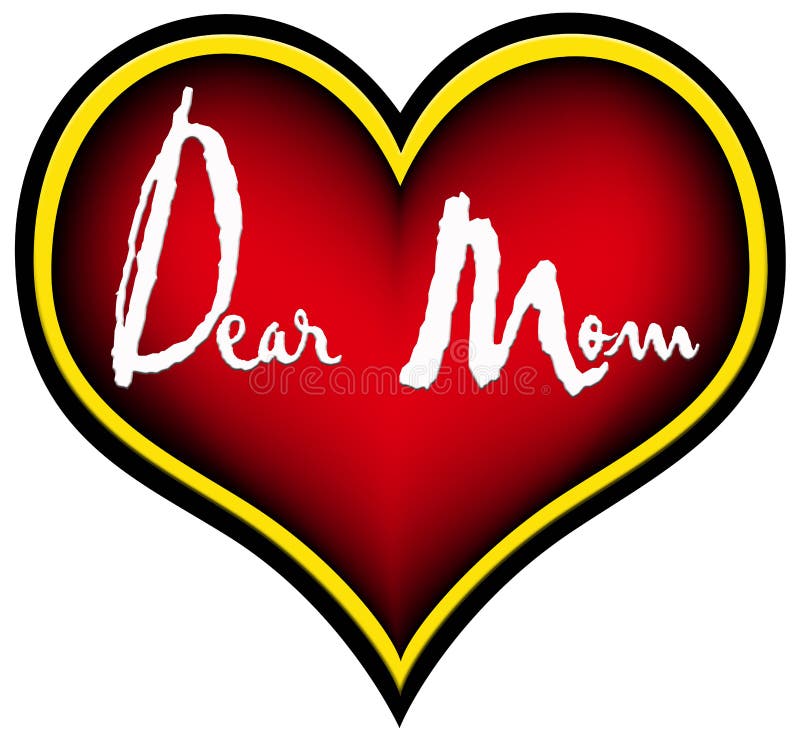 Dear Mom stock illustration. Illustration of children - 4163904