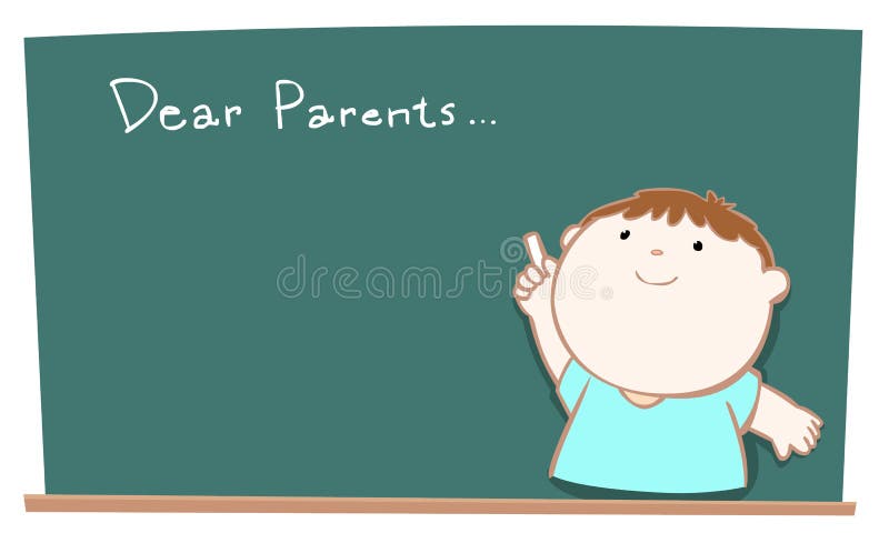 Dear Parents Blackboard Illustration Stock Vector - Illustration of ...