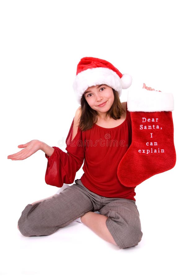 Dear Santa, I can explain. stock photo. Image of kids - 3740538