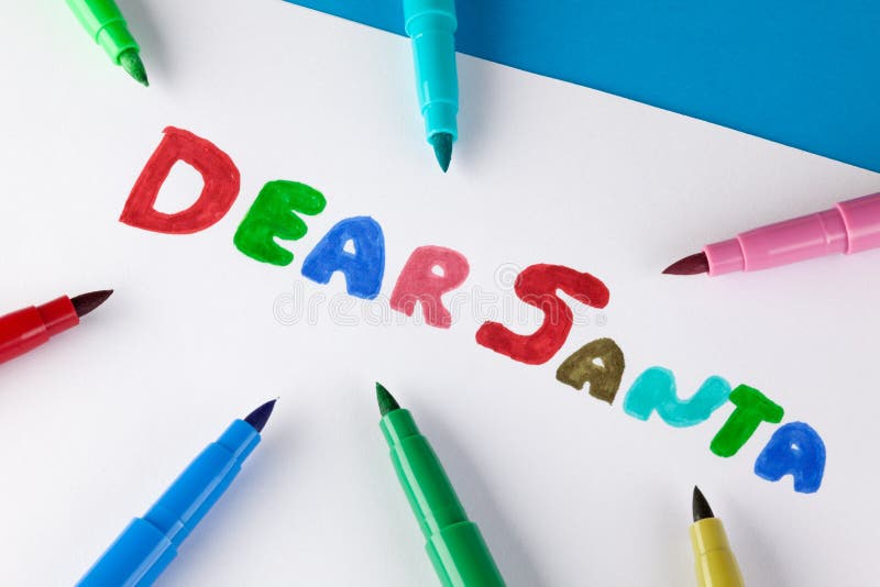 Dear Santa stock photo. Image of word, list, believe - 48616038