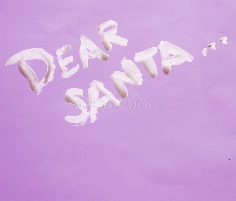 Dear santa stock image. Image of painted, christmas, apology - 82615909