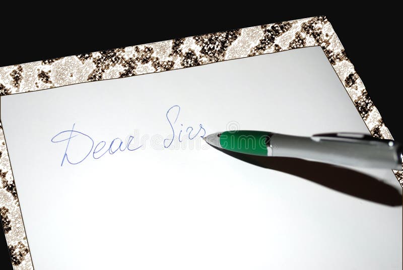Dear sir note stock photo. Image of announcement, writing - 12163920