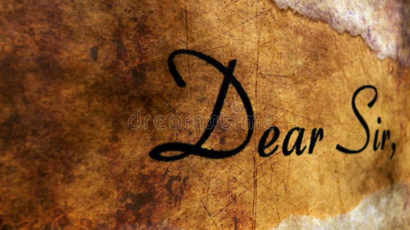 Dear Sir Stock Footage & Videos - 4 Stock Videos