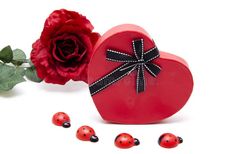 Dear symbol with red rose stock image. Image of loop - 24891093