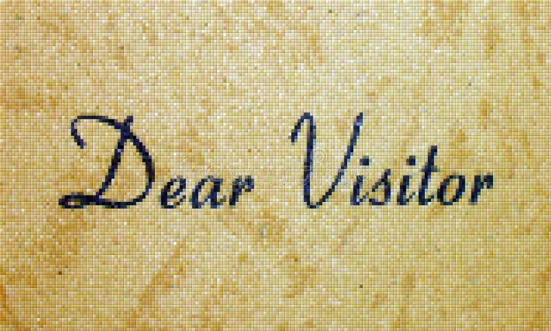Dear visitor stock image. Image of communication, metal - 33421259