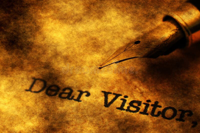 Dear visitor stock image. Image of communication, metal - 33421259