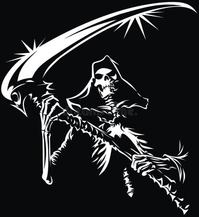 Death in the Black and White Stock Vector - Illustration of symbol ...