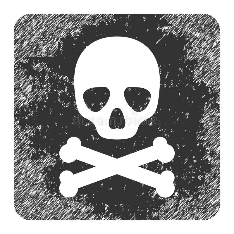 Death Box Scratched Icon Symbol Stock Vector - Illustration of grunge ...