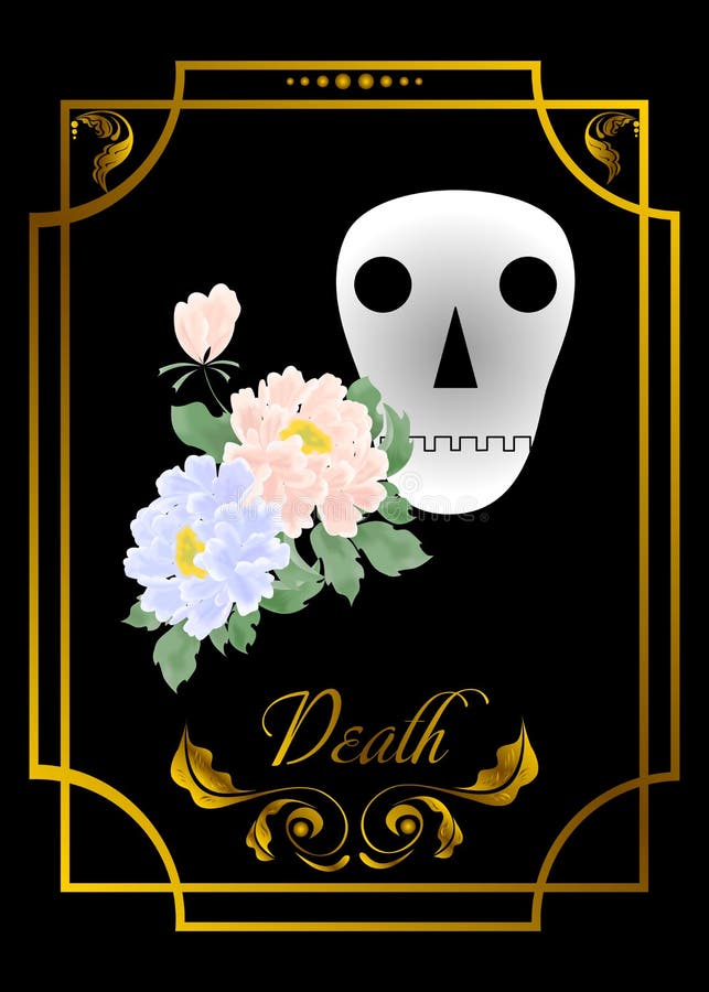 Death Card stock vector. Illustration of death, poker - 8927257