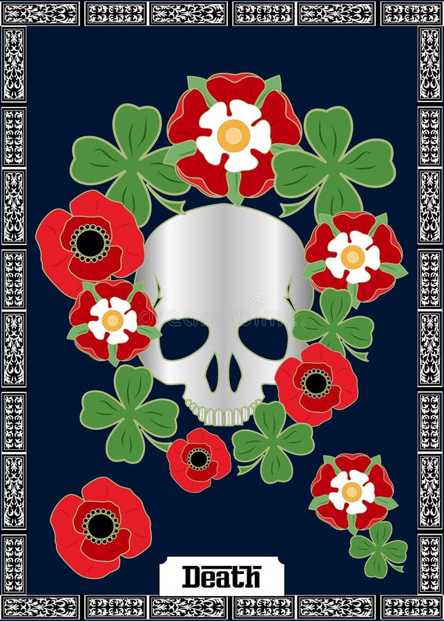 Death Card stock vector. Illustration of death, poker - 8927257