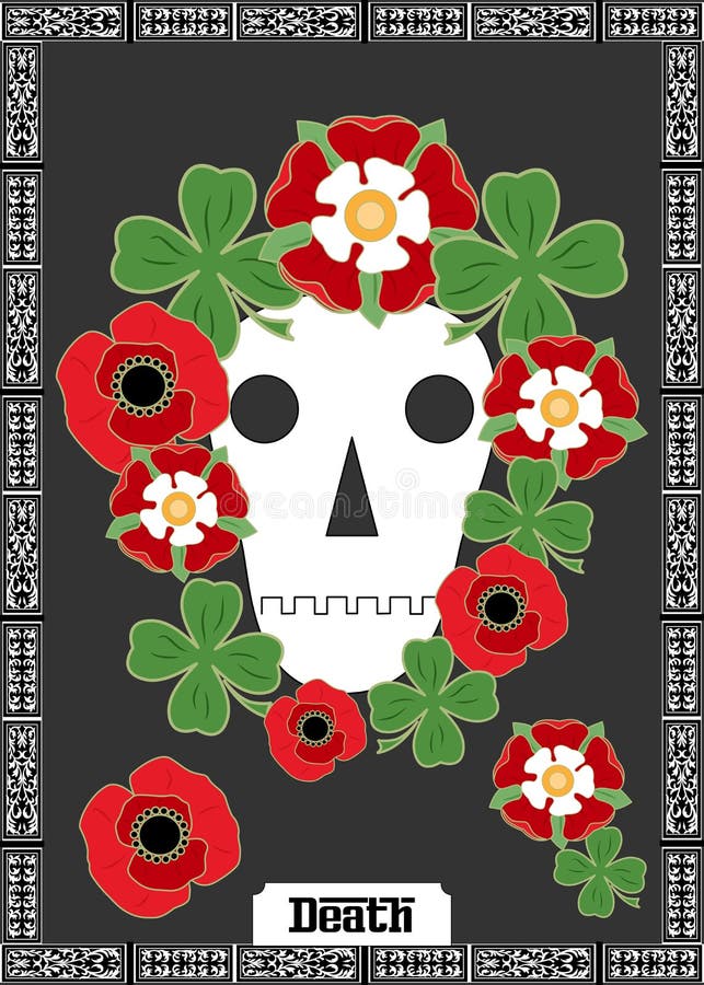 Death Card stock vector. Illustration of death, poker - 8927257