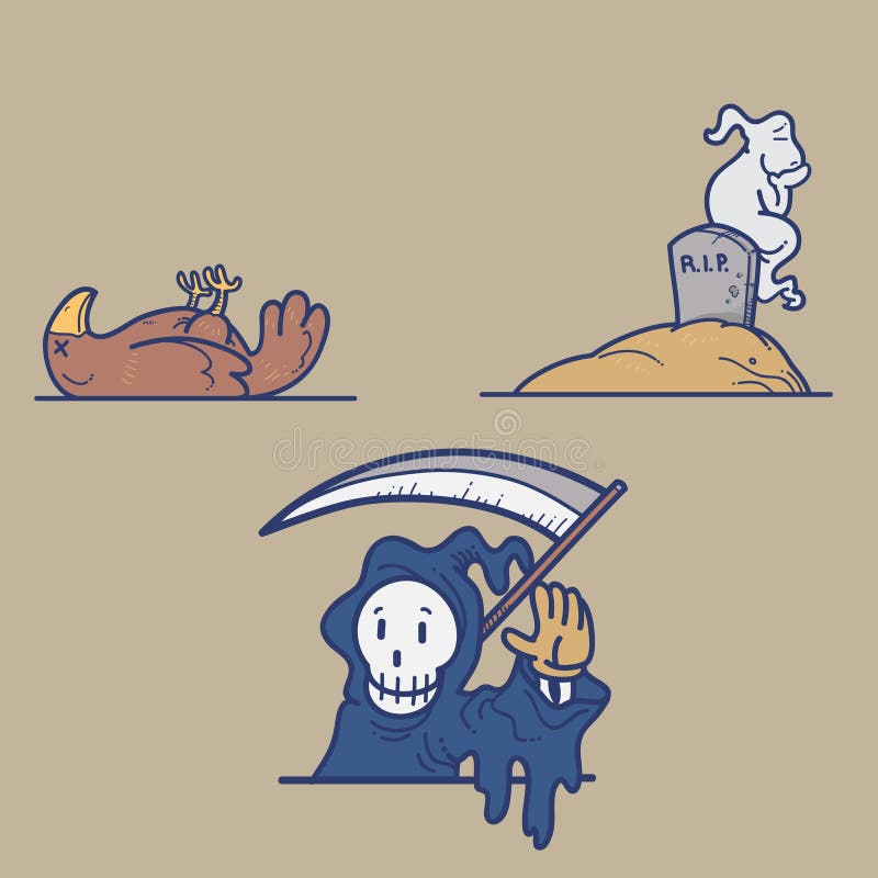 Death Cartoon stock vector. Illustration of cartoon, drawn - 74374387