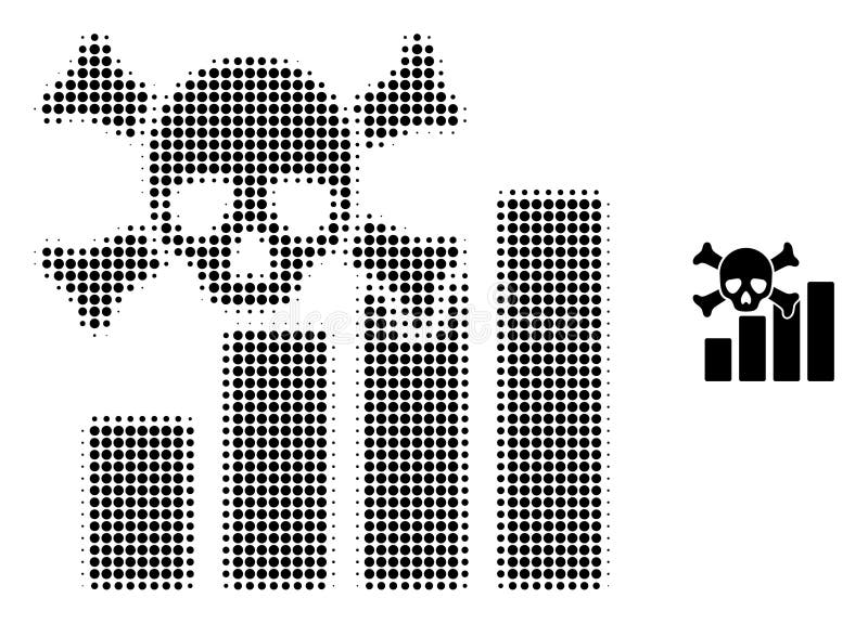 Death Chart Halftone Dot Icon Stock Vector - Illustration of ...