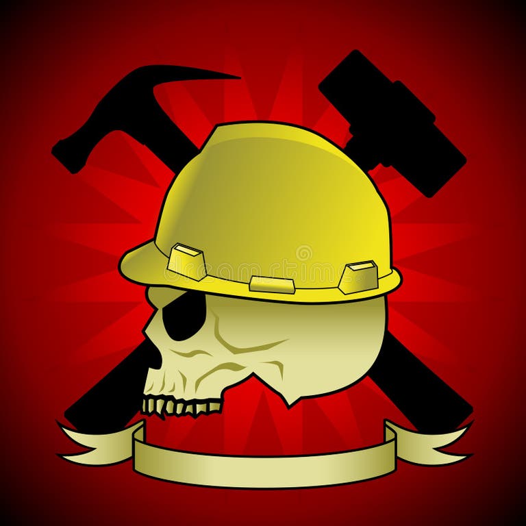 Construction Skull Color Stock Illustrations – 125 Construction Skull ...