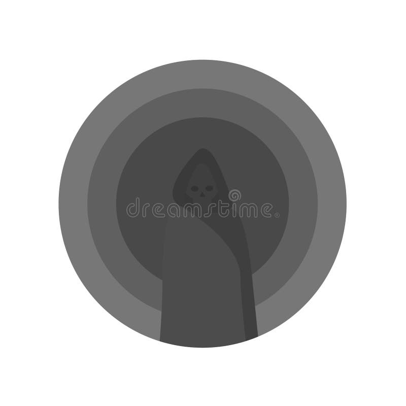 Vector Illustration: the Death in Dark Robe. Flat Design. Stock Vector ...