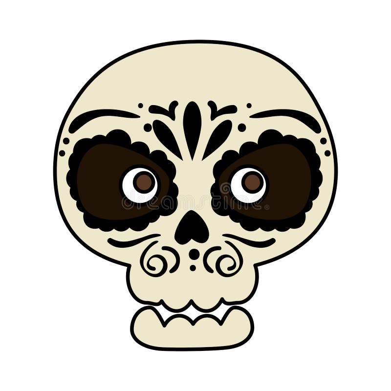 Death day mask celebration stock vector. Illustration of evil - 138059879