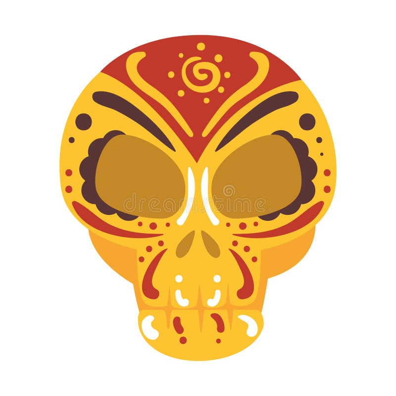 Death day mask celebration stock vector. Illustration of mexico - 138057740