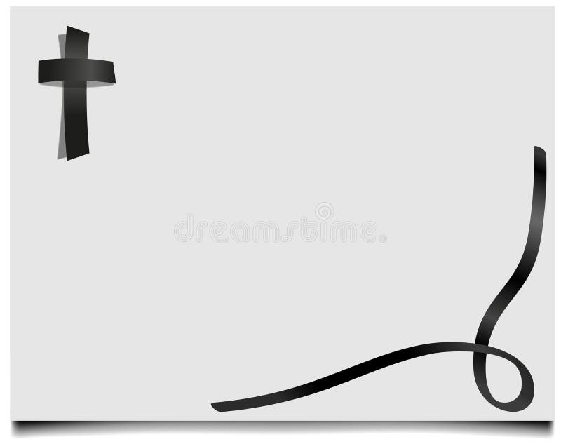 Death Dying Annunciation Grave Grief Cross Vector Funeral Stock Vector ...