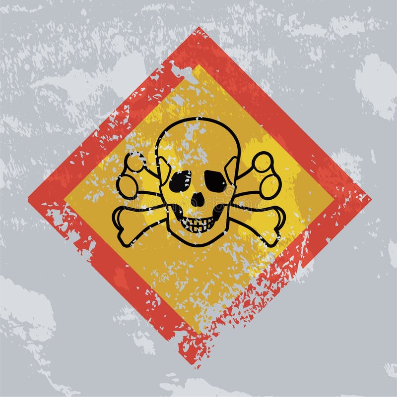 Death Hazard Grunge Sign. Acute Toxicity. Stock Vector - Illustration ...