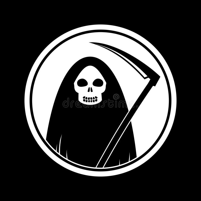 Death Icon Set. Tombstone and Cross Symbol. Cemetery and Skull Stock ...