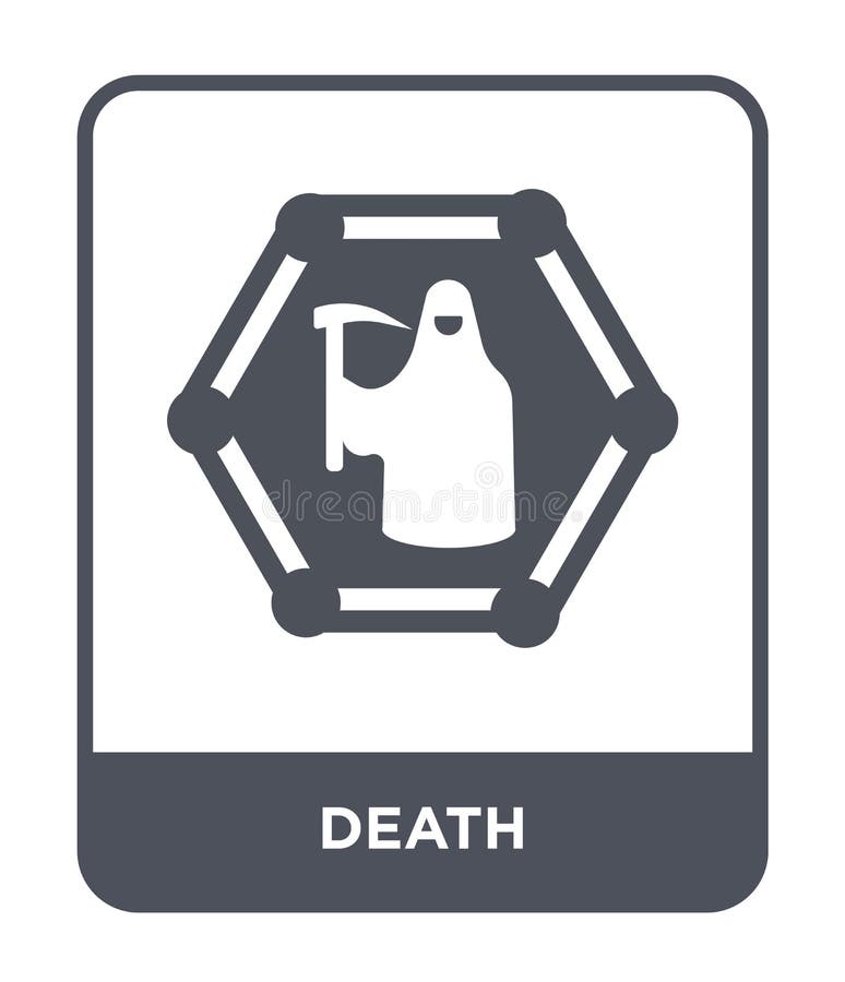 Death Icon in Trendy Design Style. Death Icon Isolated on White ...