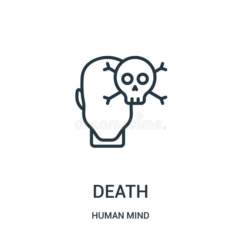 Death Icon Vector from Funeral Collection. Thin Line Death Outline Icon ...