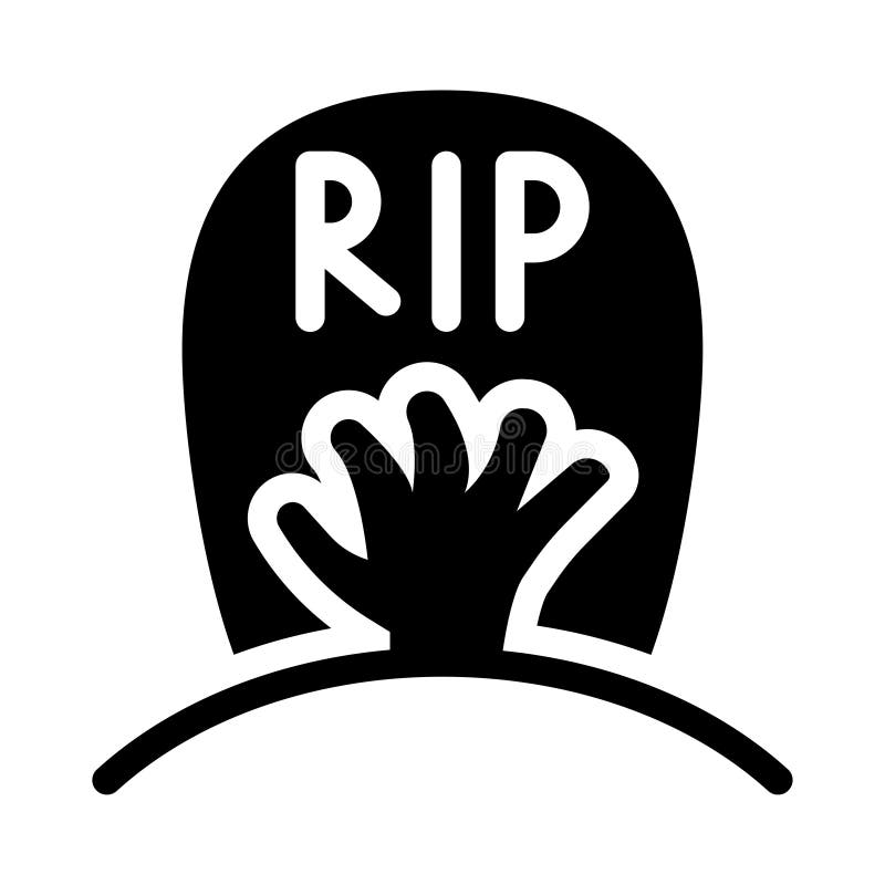 Death glyph flat icon stock illustration. Illustration of premium ...