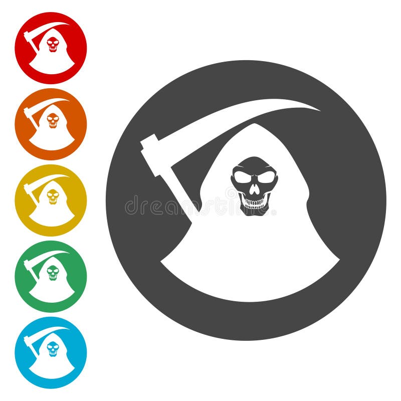 Death Color Icon Set Isolated on White Background Stock Vector ...