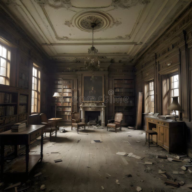 Death of a Library stock illustration. Illustration of architecture ...