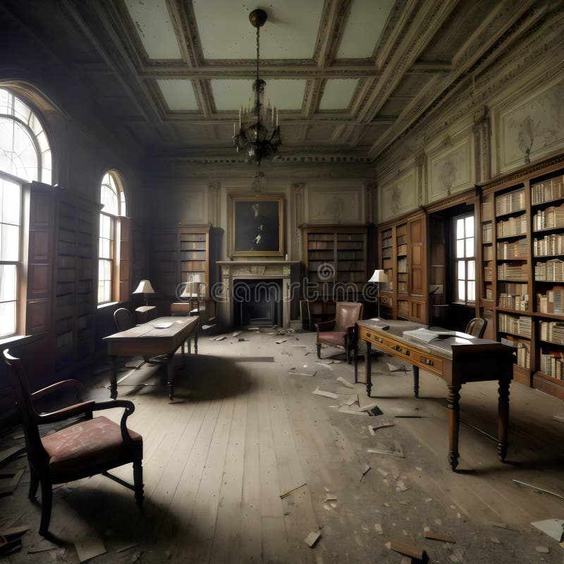 Death of a Library stock illustration. Illustration of reading - 299455002