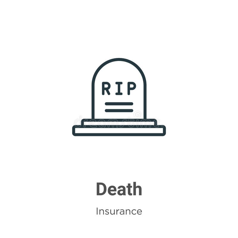 Death Outline Icon. Isolated Line Vector Illustration From Signs ...