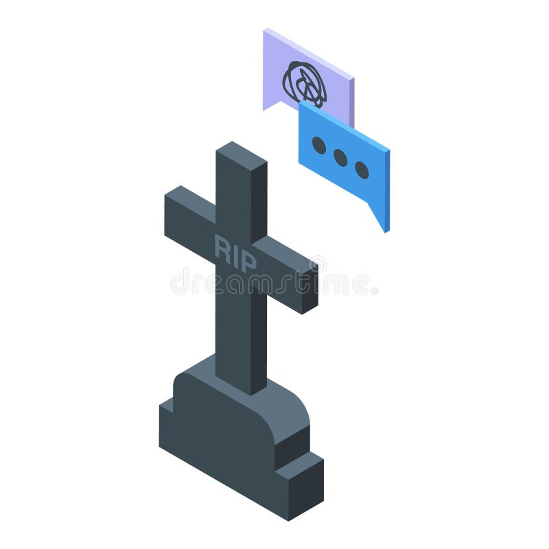 Death Rip Cross Icon Isometric Vector. Panic Attack Stock Illustration ...