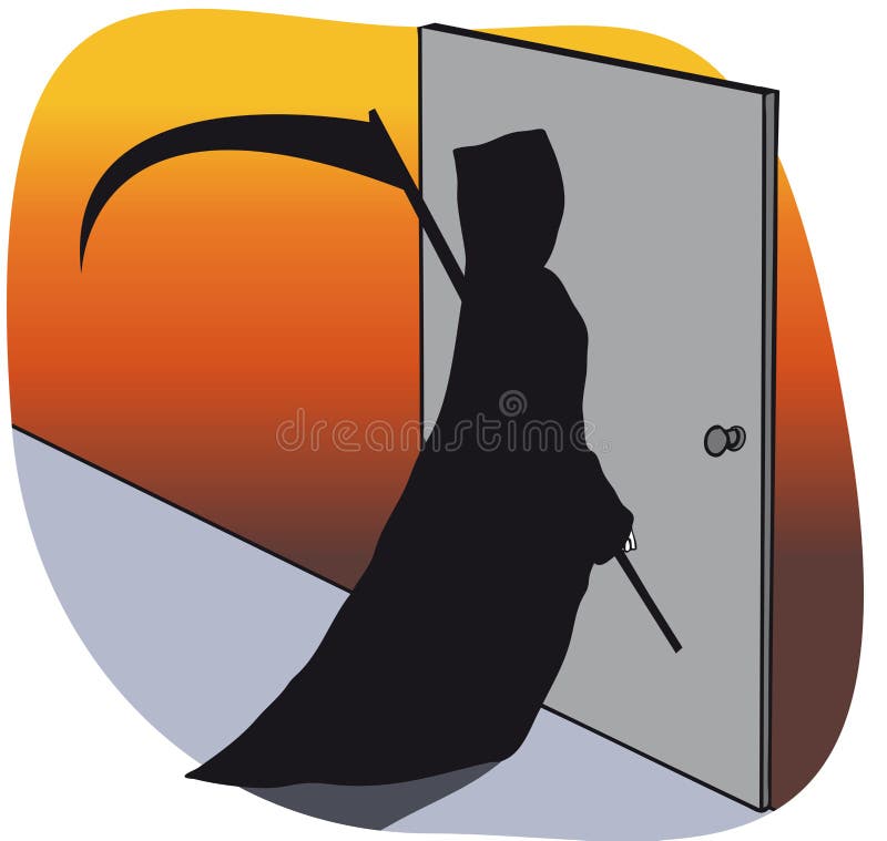 Deaths door stock vector. Illustration of black, door - 49127088