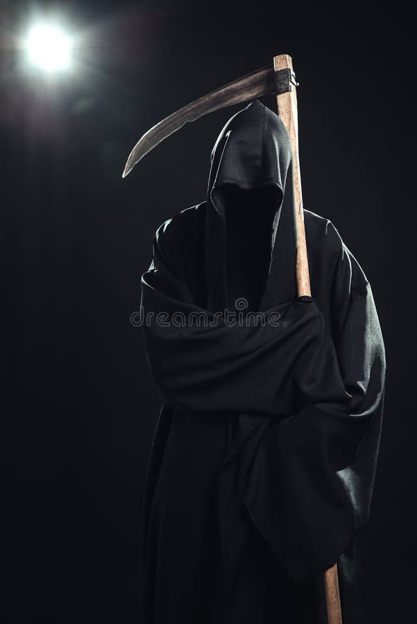Death with scythe stock photo. Image of dead, moonlight - 34170184