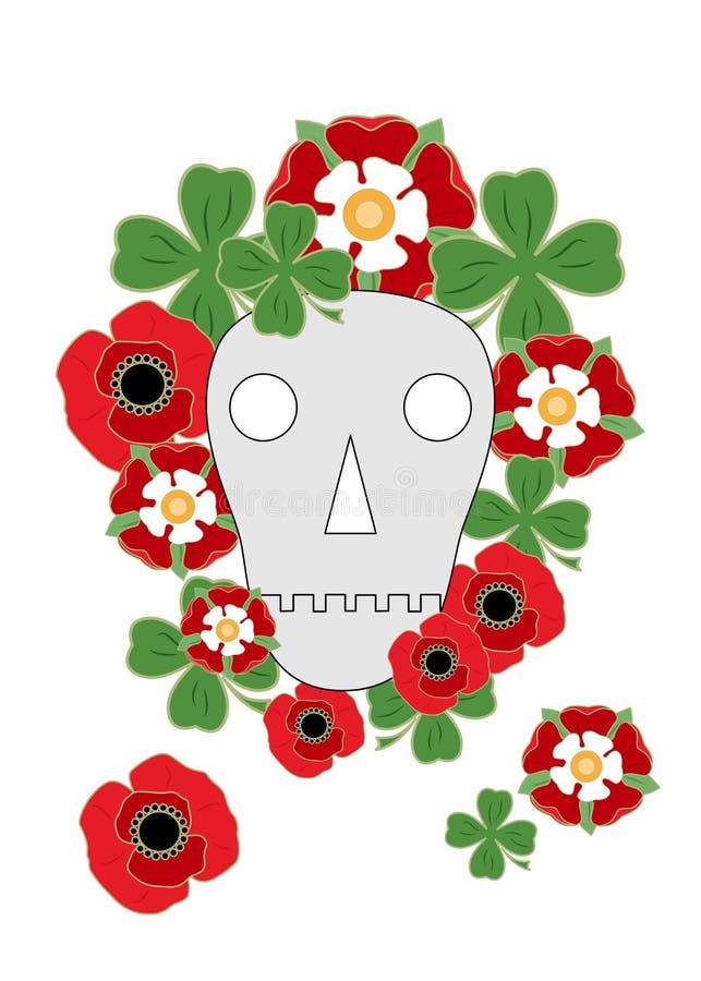 The death sign stock vector. Illustration of poppy, concept - 95674435