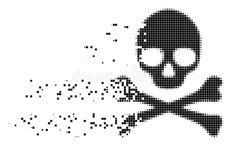 Death Skull Destructed Pixel Icon Stock Vector - Illustration of ...