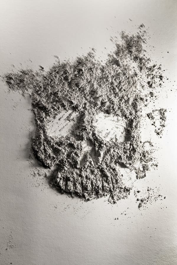 Death skull made of ash stock photo. Image of hard, heavy - 39671496