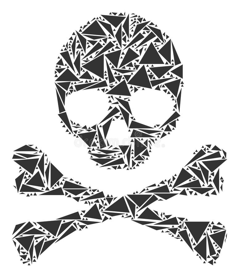 Death Skull Mosaic of Triangles Stock Vector - Illustration of graphic ...