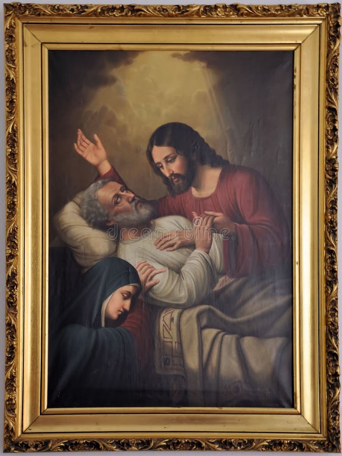 The Death of St. Joseph editorial stock image. Image of historical ...