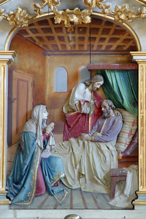 The death of St. Joseph stock photo. Image of catholic - 90513278