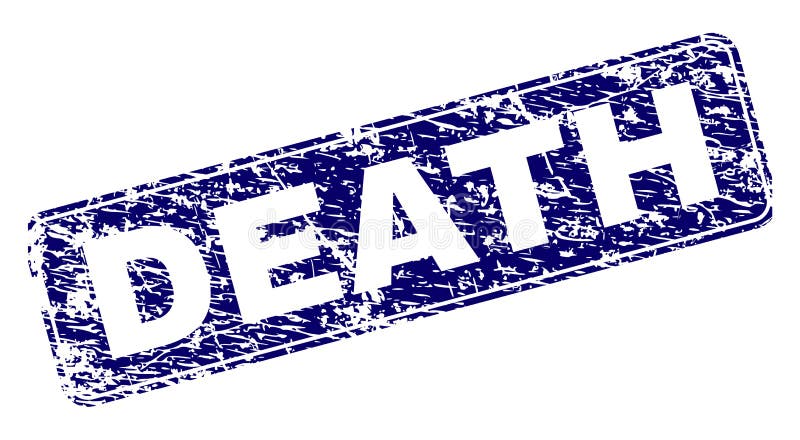 Scratched DEATH Framed Rounded Rectangle Stamp Stock Vector ...