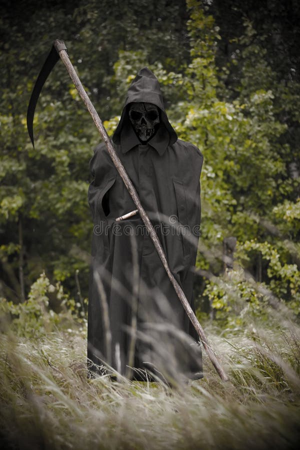 Death standing on a field stock image. Image of secure - 25465739