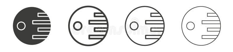 Death Star Icon Vector Set on White Background Stock Vector ...