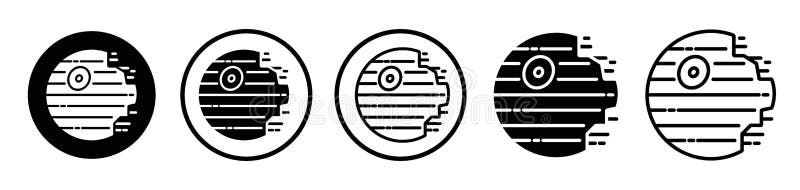 Death Star Icon Vector Set on White Background Stock Vector ...