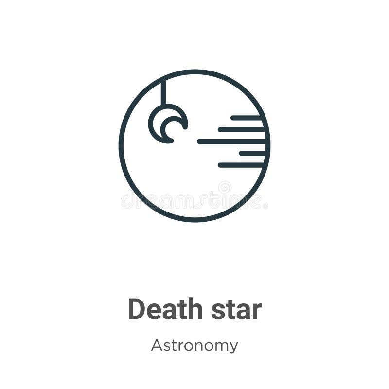 Death Star Outline Vector Icon. Thin Line Black Death Star Icon, Flat ...