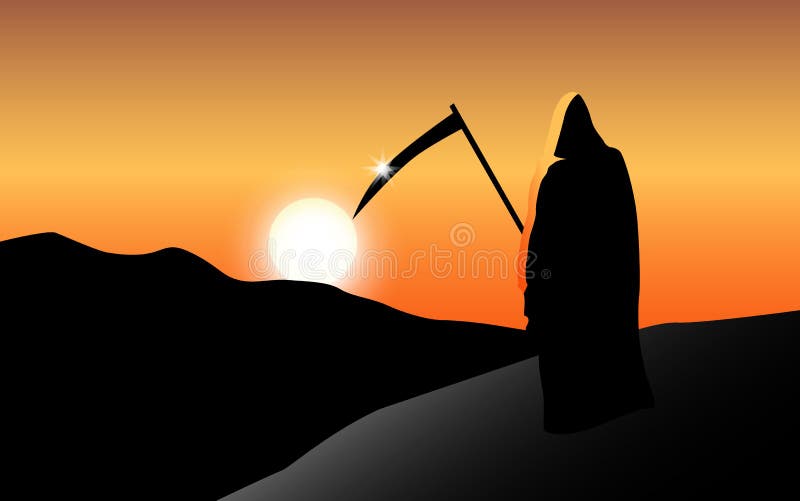 Death at sunset stock vector. Illustration of adult, depressed - 67122611