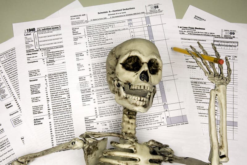 Death by Taxes stock photo. Image of internal, calculating - 13593496