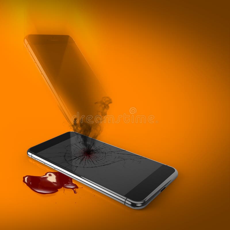 Dead Smartphone stock vector. Illustration of hacked - 29022298