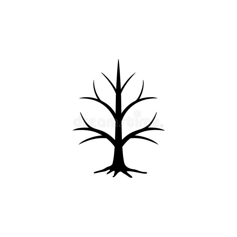 Death Tree Icon Flat Vector Illustration Stock Vector - Illustration of ...