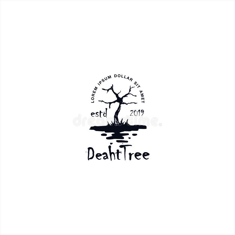 Death Tree Logo Design Template Stock Vector - Illustration of logo ...